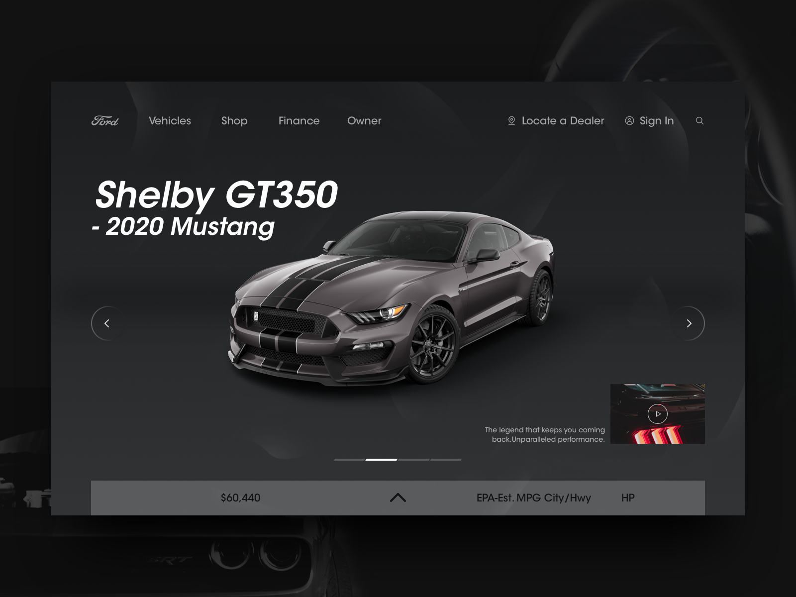 Ford Mustang official website redesign by HUIYUN on Dribbble