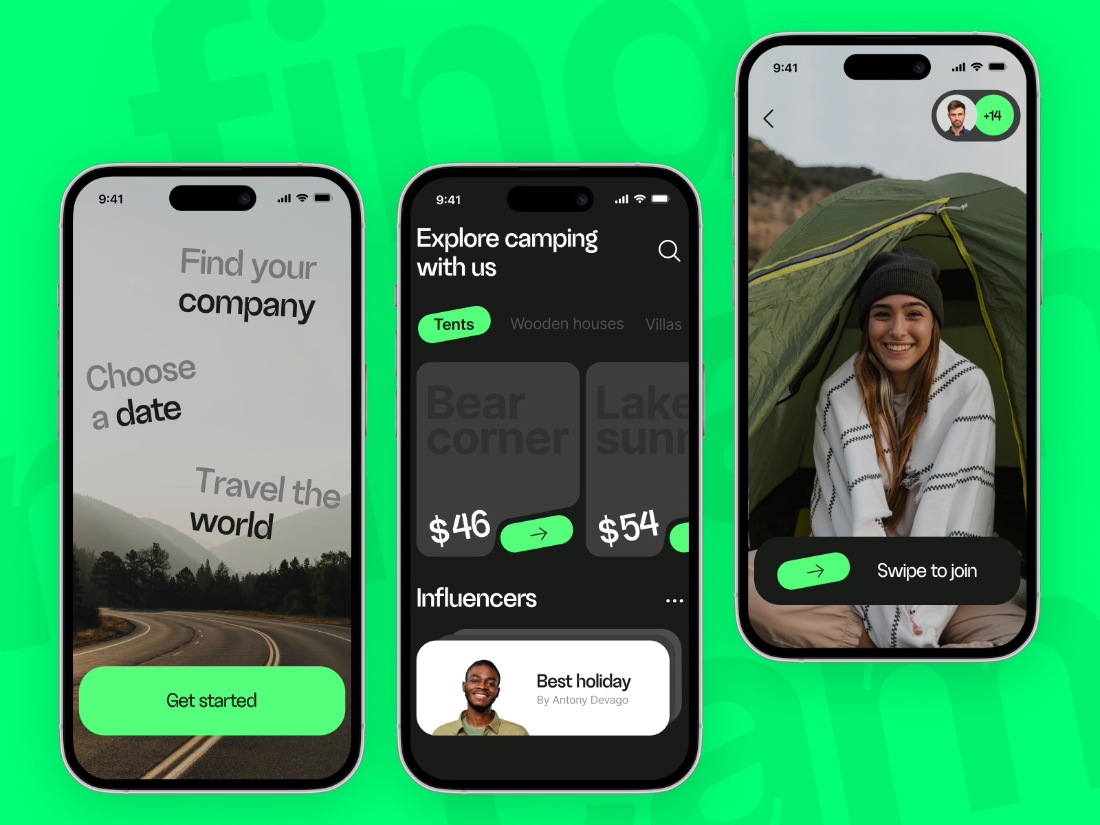 Findcamp app by Anna Khalyavina on Dribbble