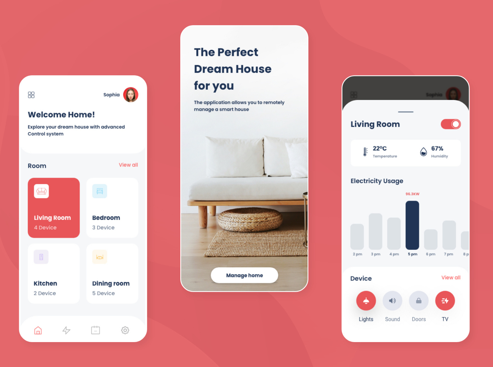 Smart Home App - UI Design by Bharat raj on Dribbble