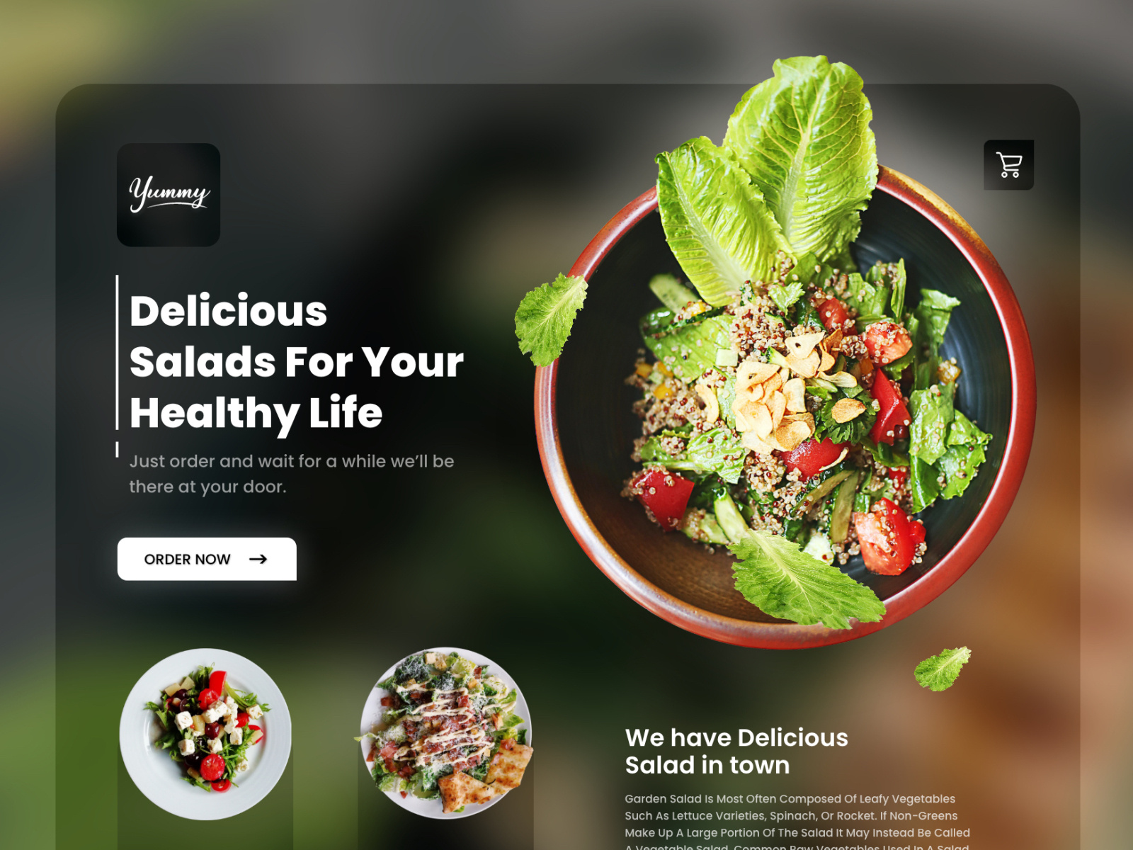 Yummy - Food landing page design by Bharat raj on Dribbble