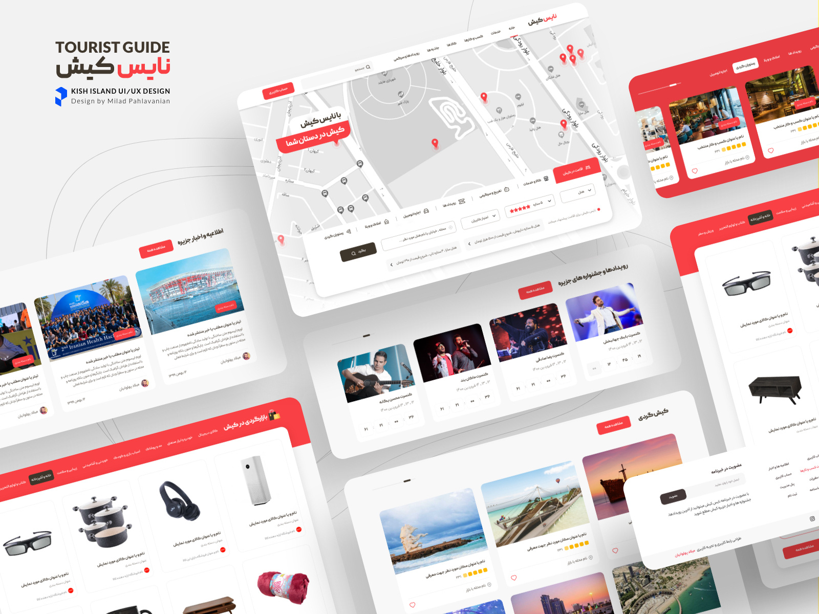 Tourist Guide UI by Milad Pahlavanian on Dribbble