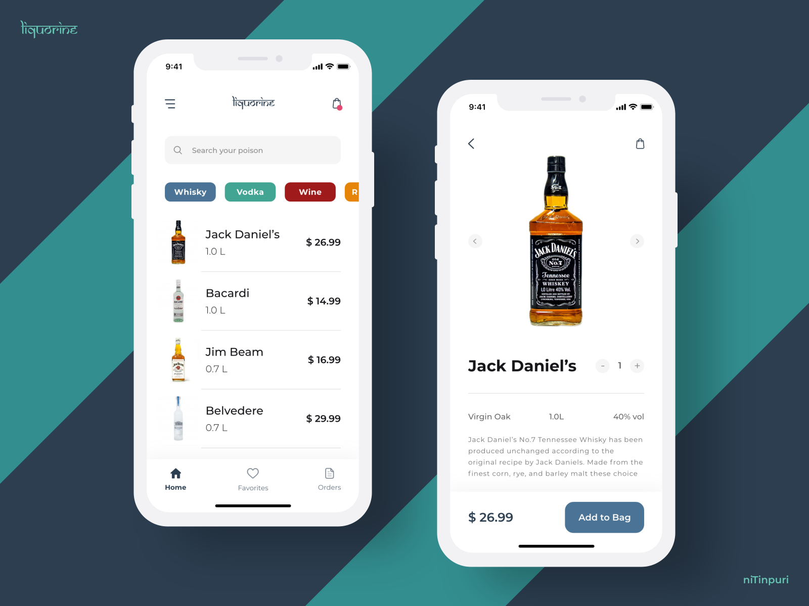 Liquorine - Liquor Ordering App by niTin puri on Dribbble