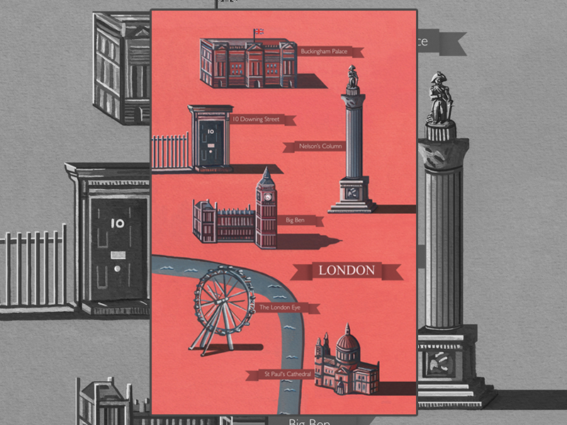 London Illustrated Map by Haydn Symons on Dribbble