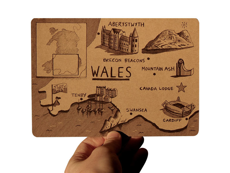 Wales Map Illustration by Haydn Symons on Dribbble