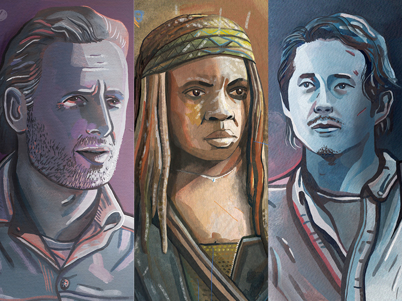 Walking Dead Portraits by Haydn Symons on Dribbble