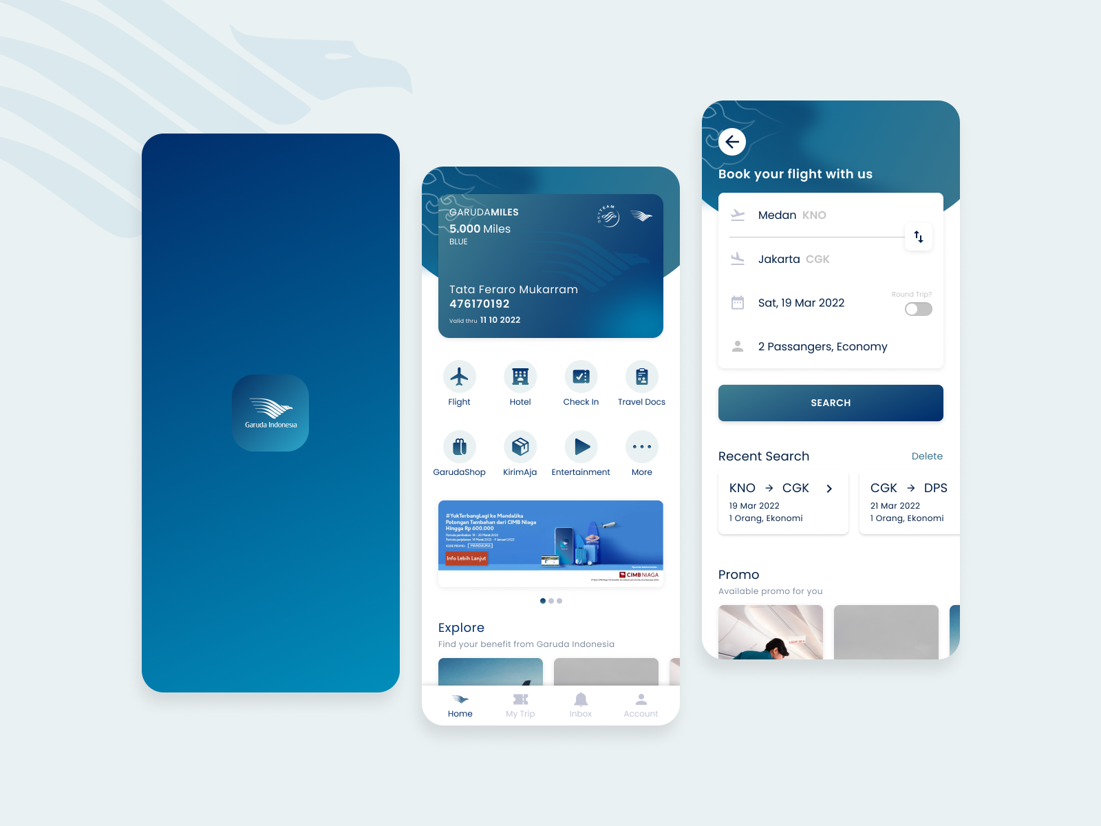 Garuda Indonesia App Redesign by Tata Feraro Mukarram on Dribbble