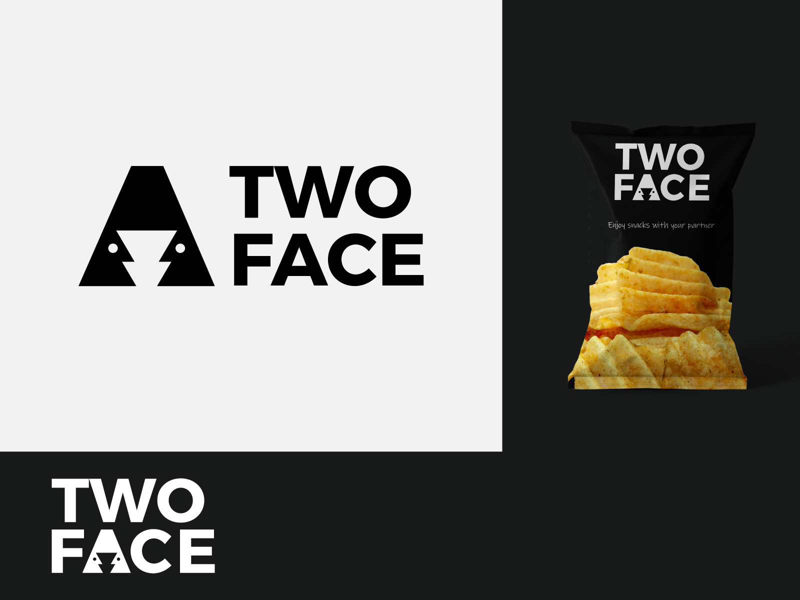 Two Face - Negative Space Logo by Fauzimqn on Dribbble