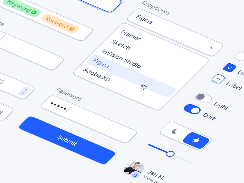 Light UI Elements by Jan Hoffmann on Dribbble