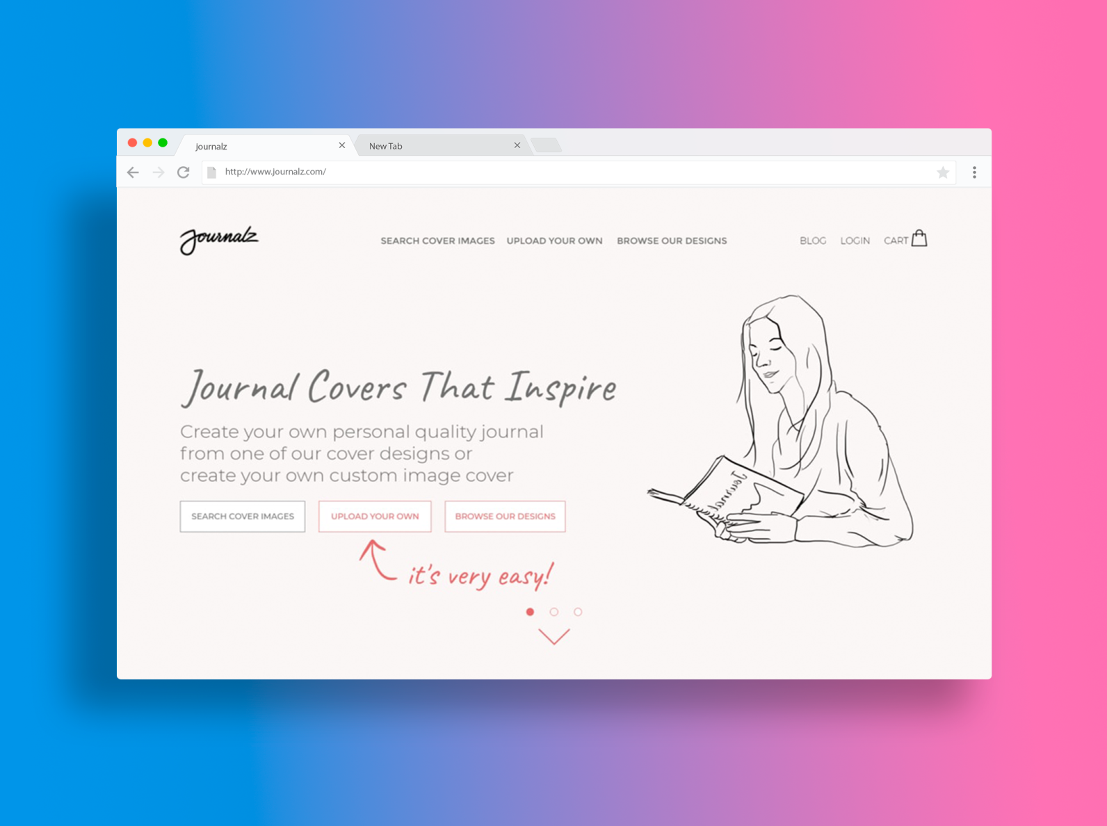journal web landing page by lazy kar on Dribbble