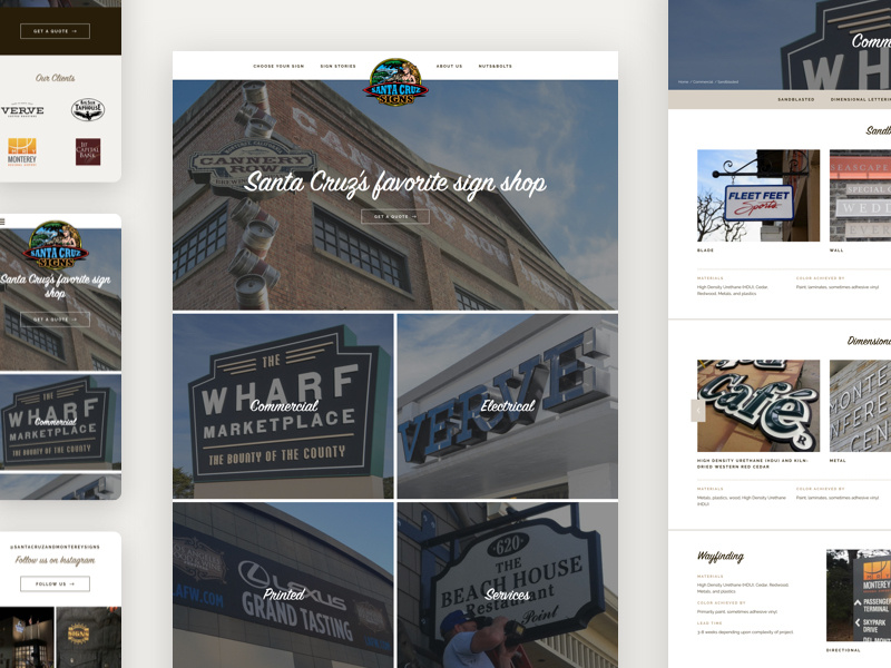 Santa Cruz Signs by Sleepless Media on Dribbble