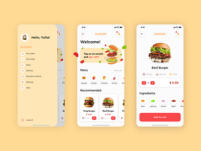 Fast Food App by Yuliia Ananchenko on Dribbble