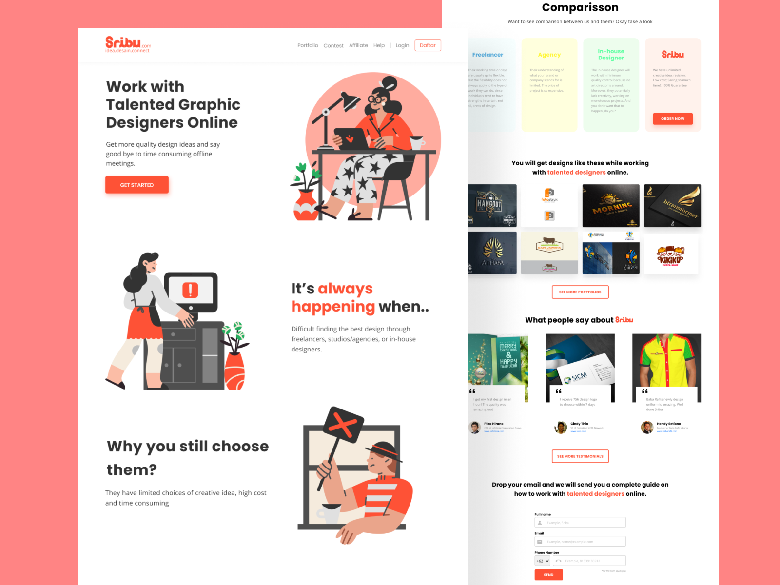 Sribu Landing Page by Ridwan Noor on Dribbble