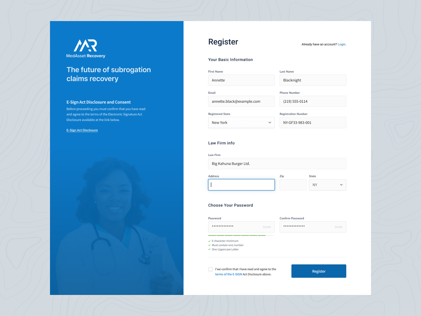 SaaS, B2C, Web-based portal MedAsset Recovery by Stetsenko Igor on Dribbble