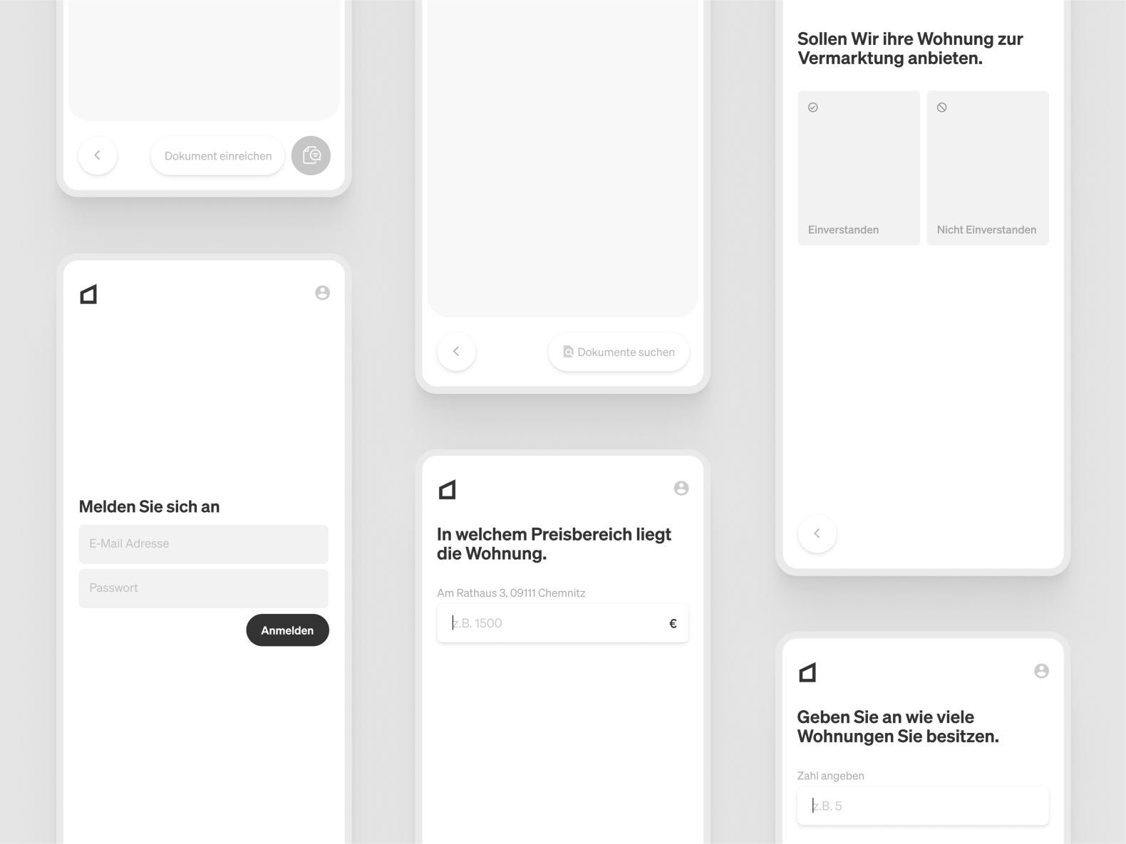 Greyscale Mobile Modals by loi on Dribbble