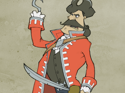 Captain Hook - Flat Color by Jake Page on Dribbble