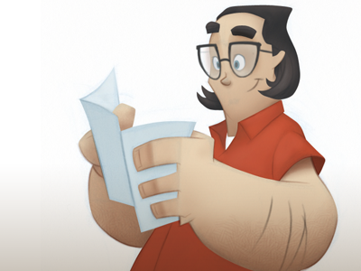 Guy with a map by Jake Page on Dribbble