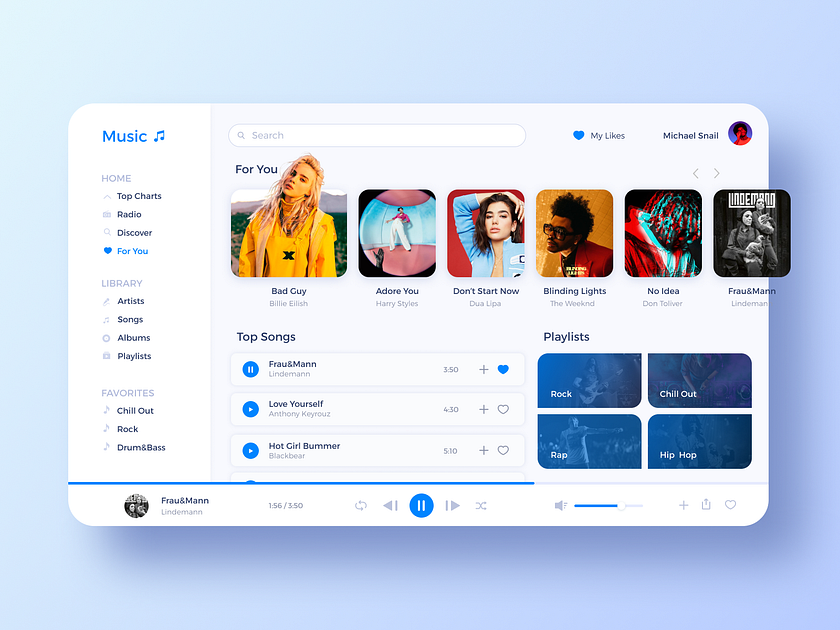 Music Web App designs, themes, templates and downloadable graphic ...