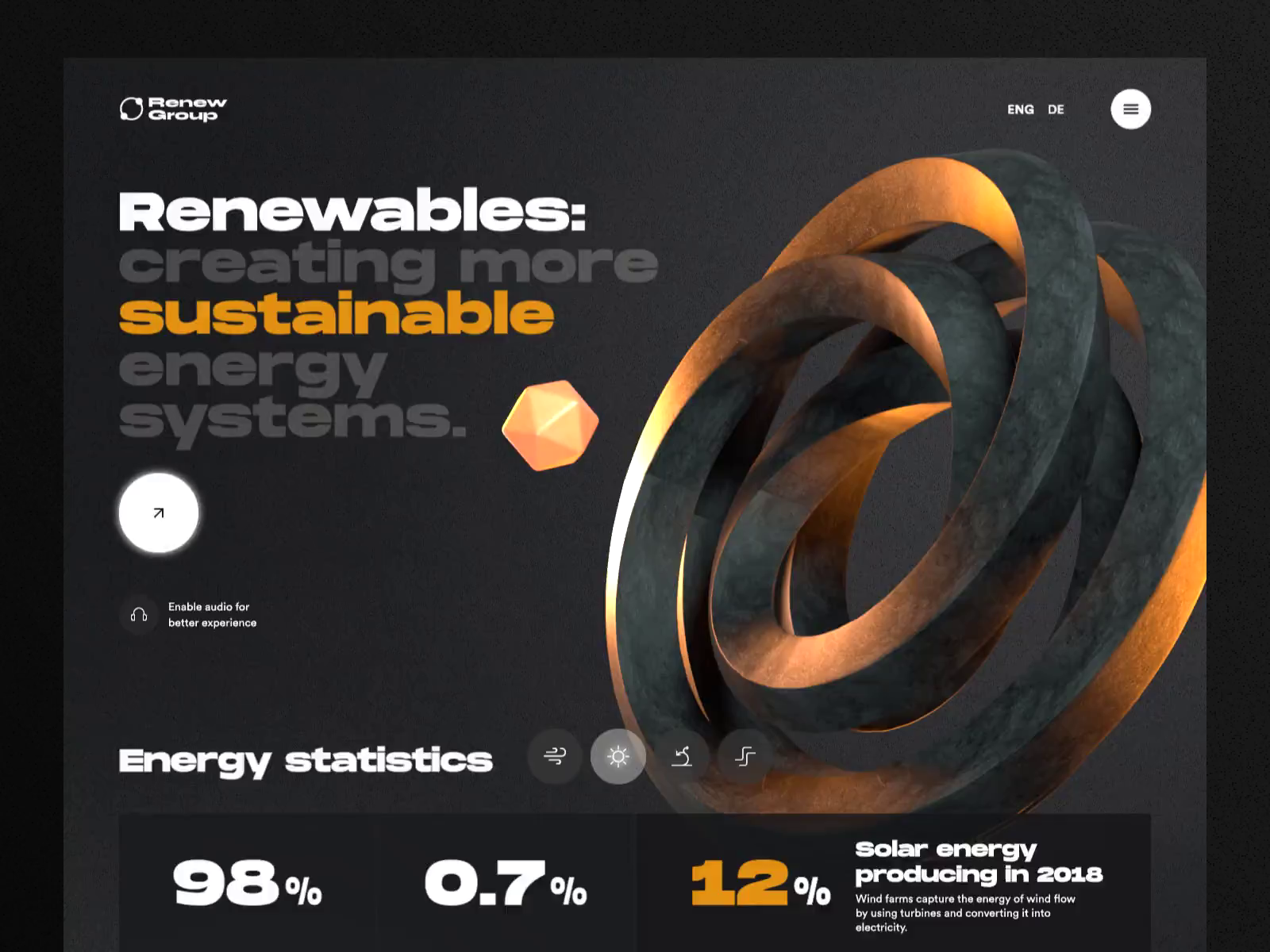 Renewable Energy Landing page by Phenomenon Studio on Dribbble