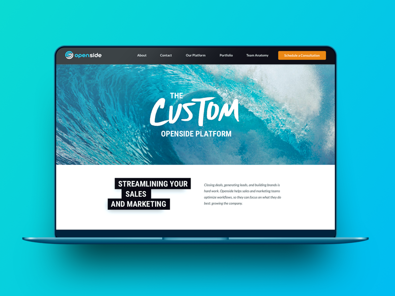 OpenSide Home Page by Brian Collier on Dribbble