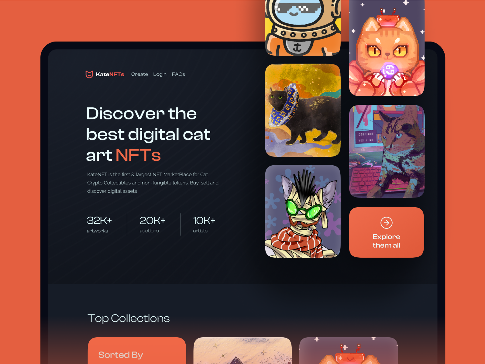 NFT Website UI Concept by Denin Paul on Dribbble