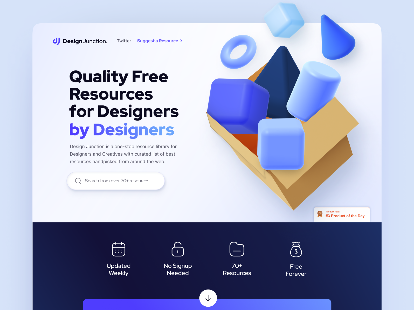 DesignJunction Website UI by Denin Paul on Dribbble