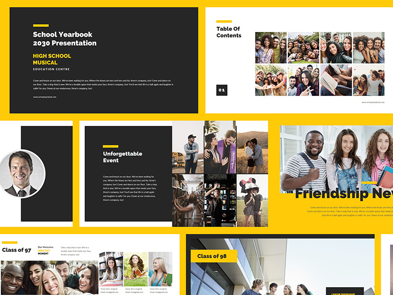 School Yearbook Powerpoint Presentation by Giant Design on Dribbble