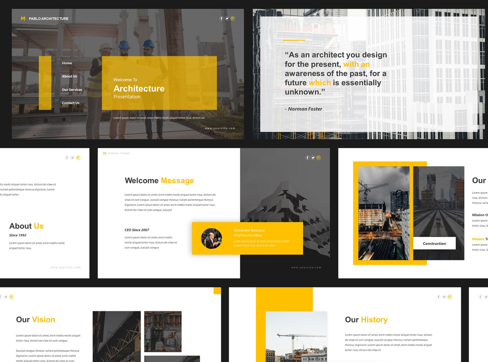 Pablo Architecture Powerpoint Template by Giant Design on Dribbble
