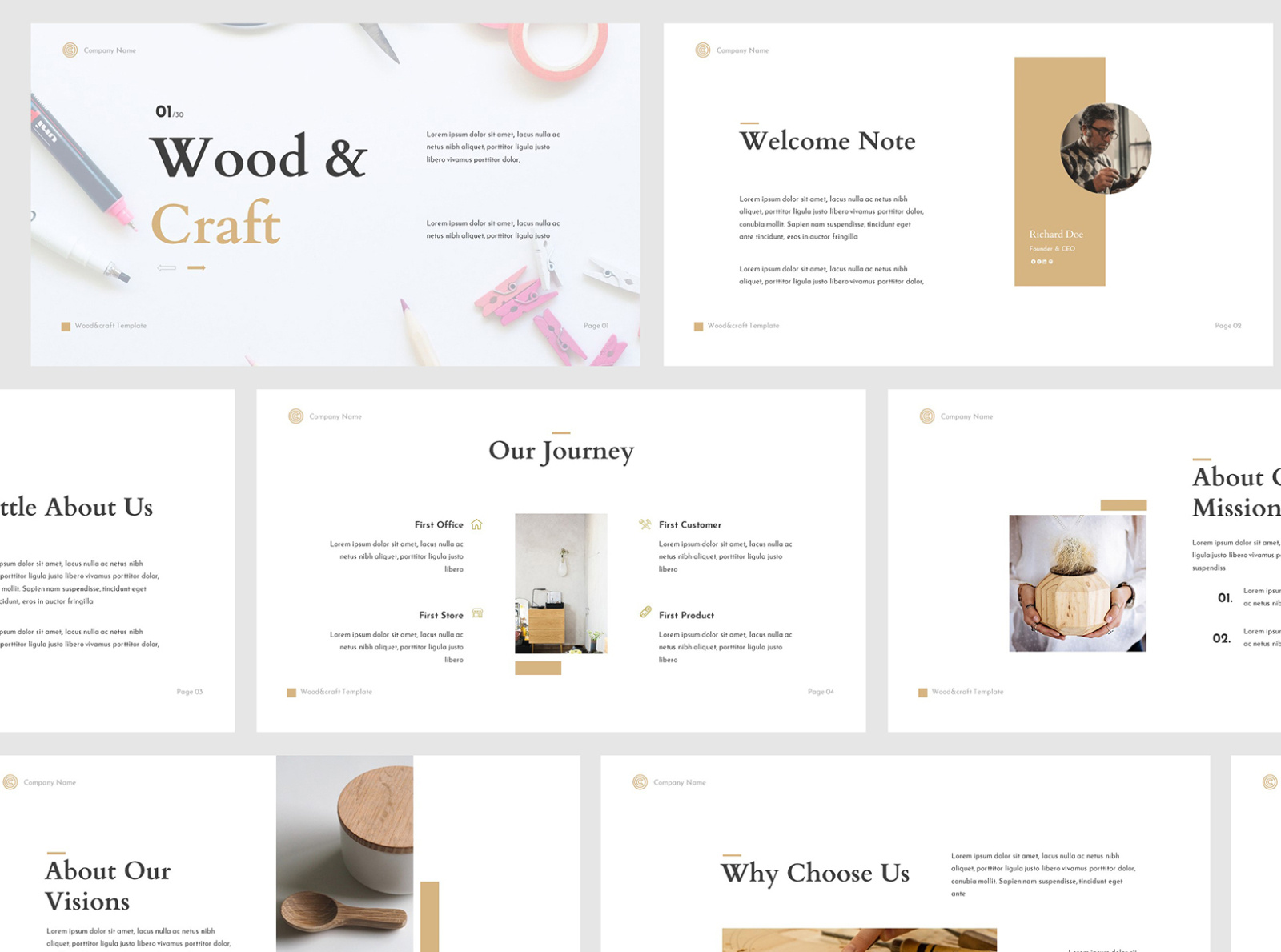 Wood & Craft Powerpoint Template by Giant Design on Dribbble