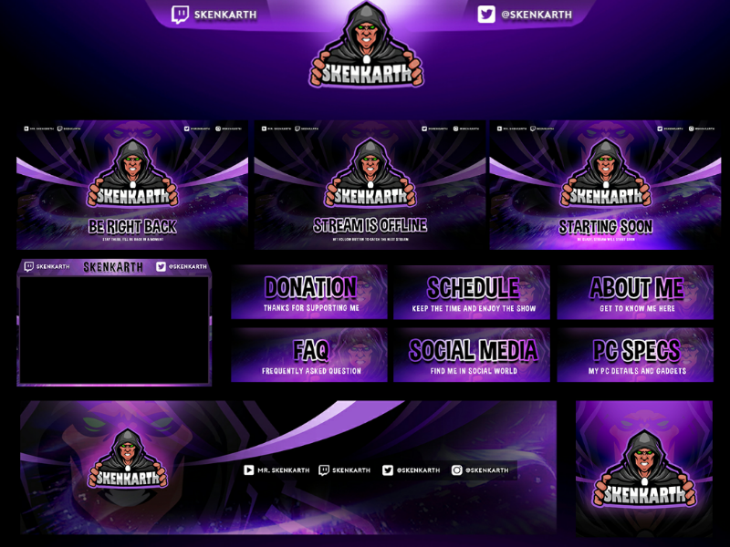 Stream Overlay for Skenkarth by Eighty Eight Design on Dribbble