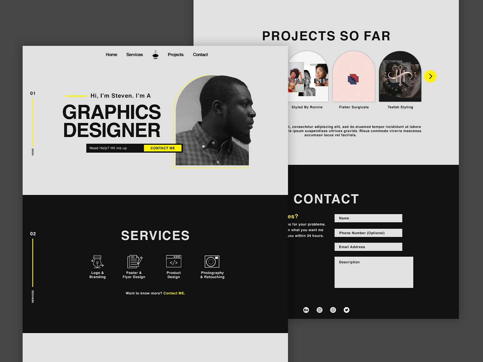 Designer Portfolio Page by Stephen Audu on Dribbble