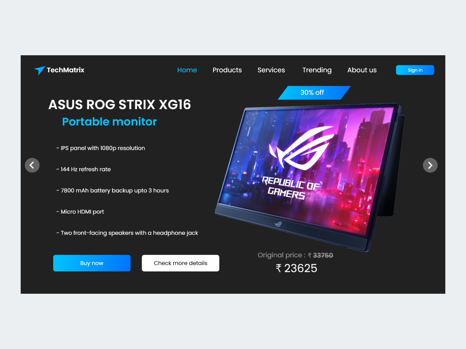 TechMatrix Homepage by Arvind Subramanian on Dribbble