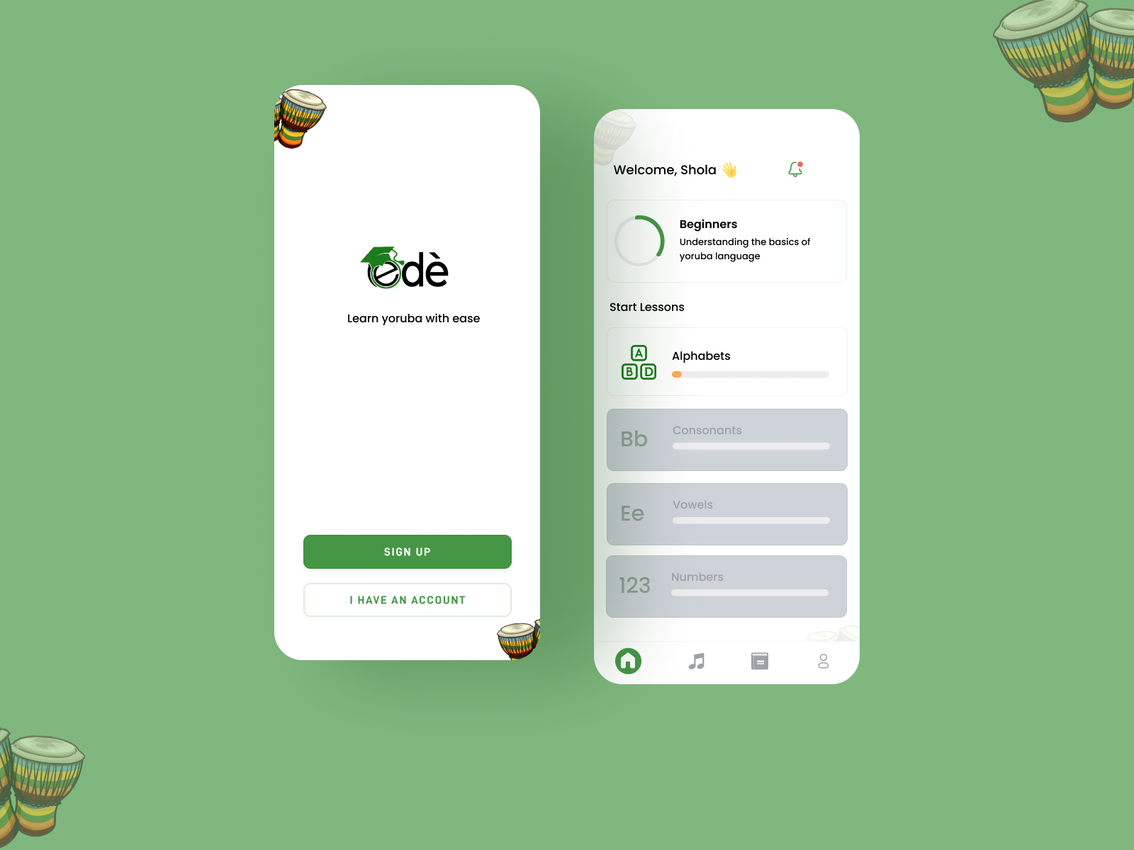 African Educational App - Ede by Maimunah Awotundun on Dribbble