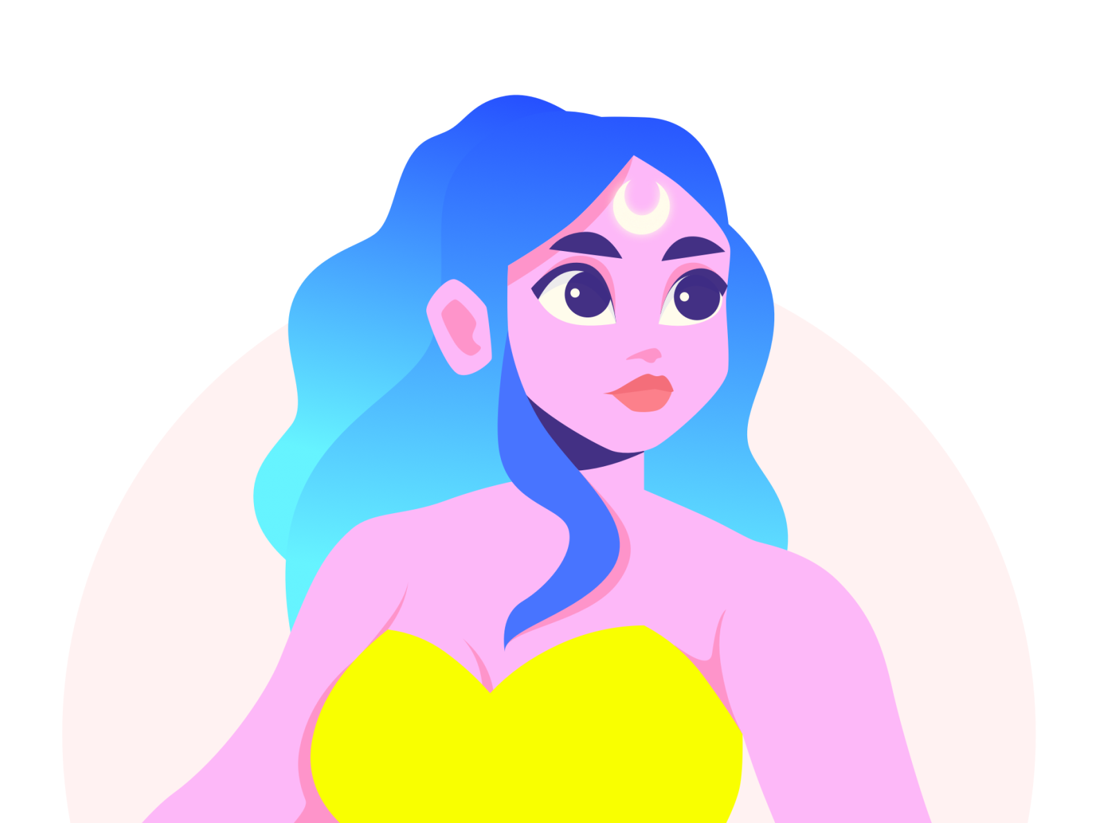 Moon girl by Viktoriya Ivanova on Dribbble