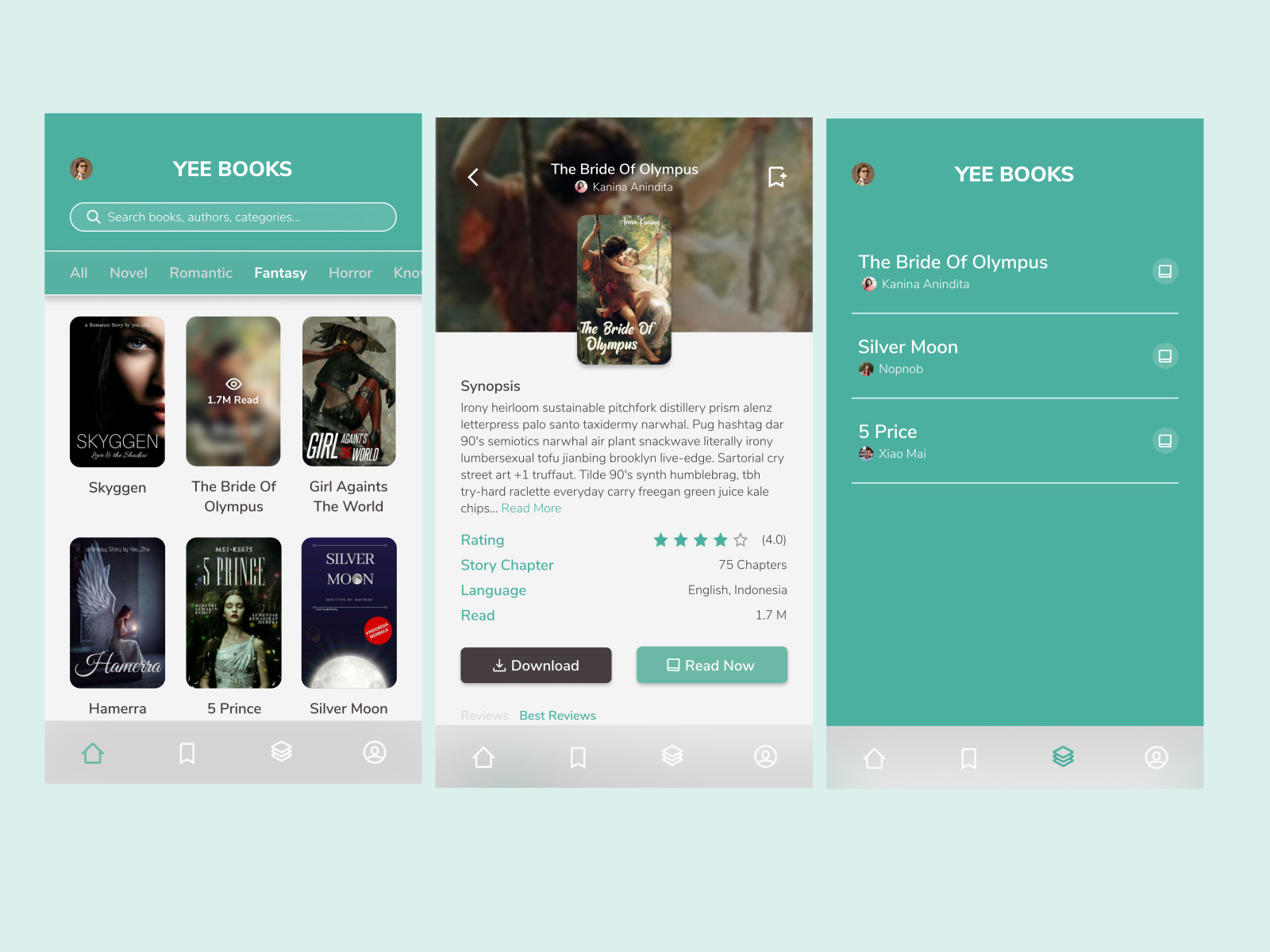 Ebook App by Timur Dian Radha Sejati on Dribbble