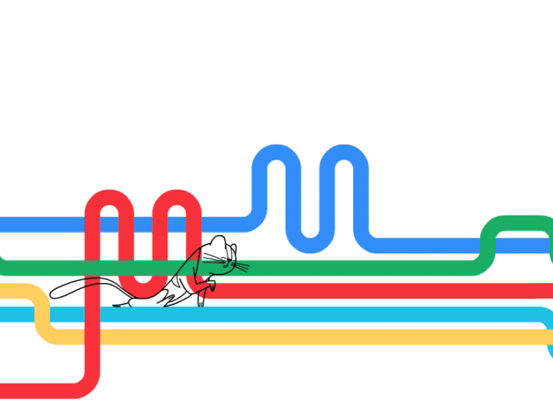 flexible kitty [gif] by henrique barone on Dribbble