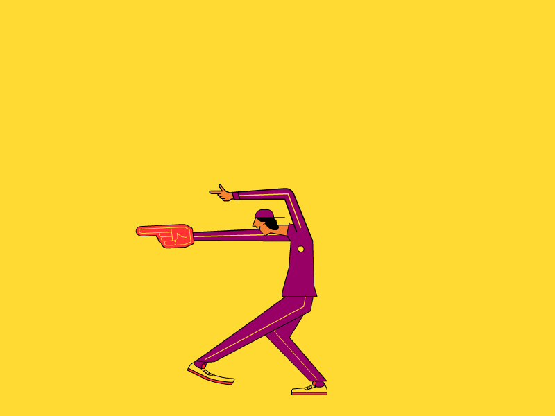 enthusiastic rooter [gif] by henrique barone on Dribbble