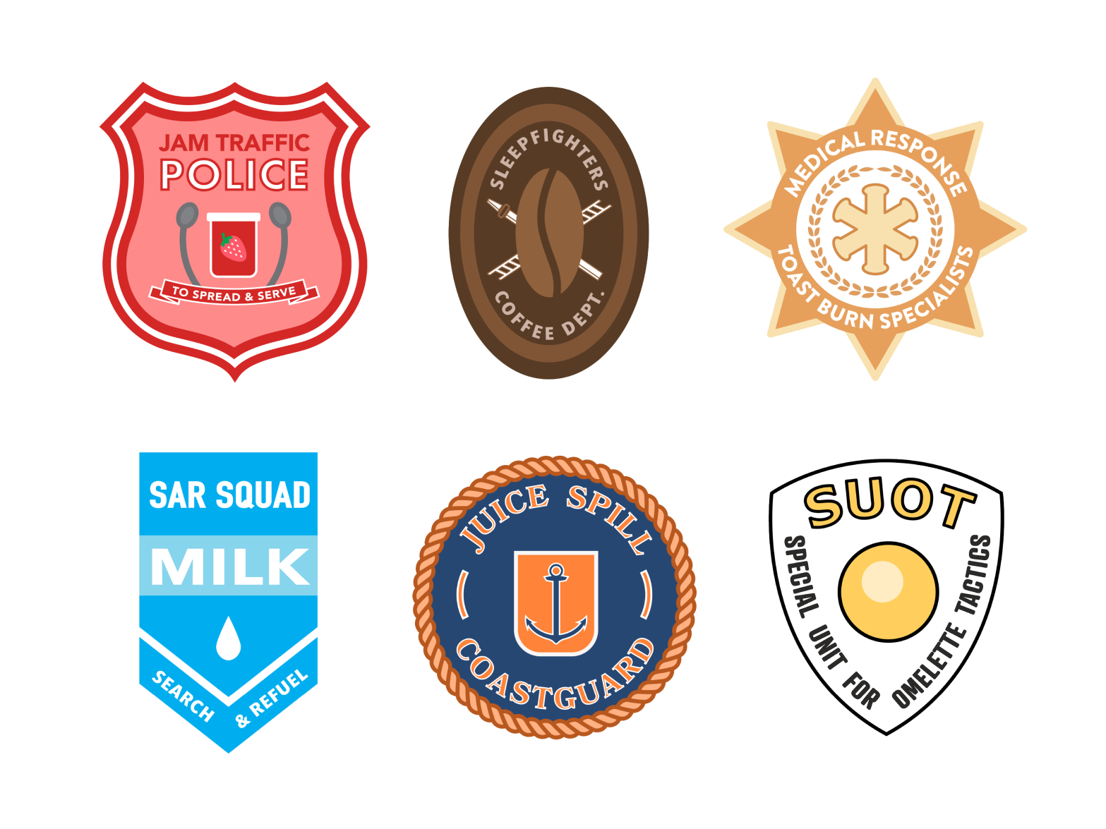 Breakfast Emergency Response Team Patches by Asim Esoof on Dribbble