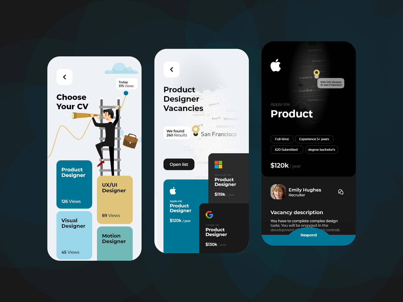 Job Search Platforms Mobile App by Abhi Chatterjee on Dribbble