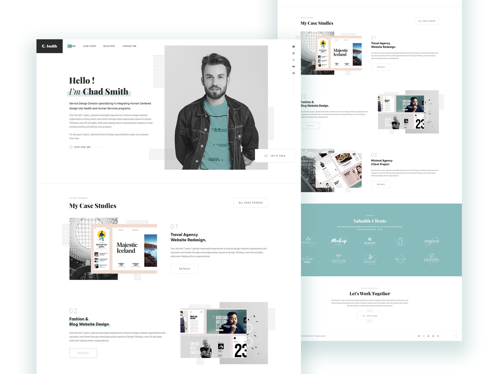 Personal Portfolio Template By Ruhul Amin On Dribbble