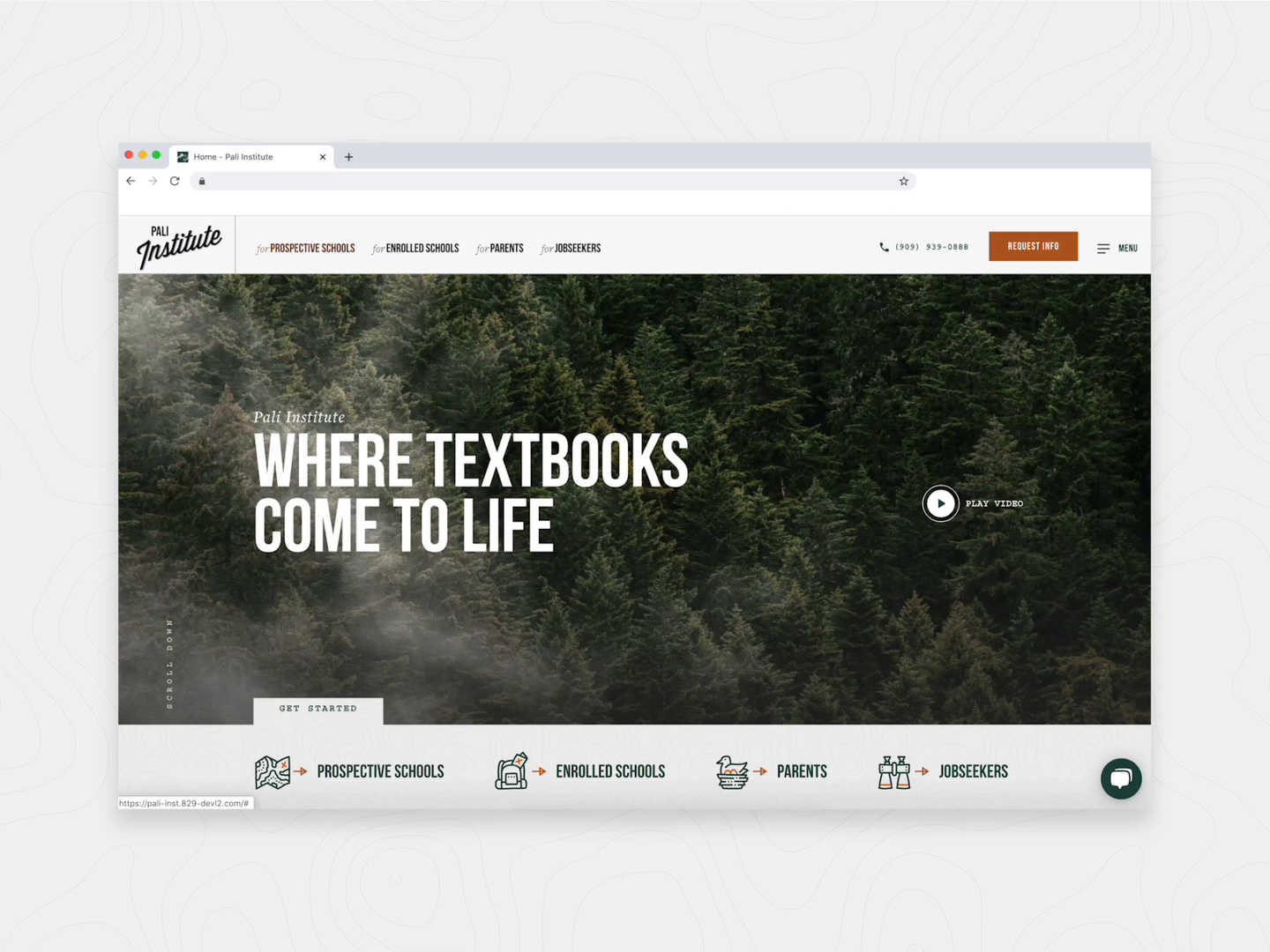 Pali Institute – Homepage by Chris Lenzi for 829 Studios on Dribbble