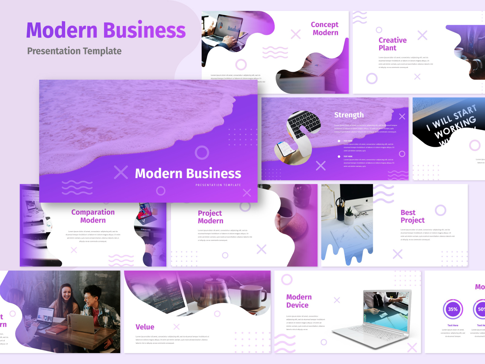 Modern – Business Presentation Template by Inkofart Design on Dribbble