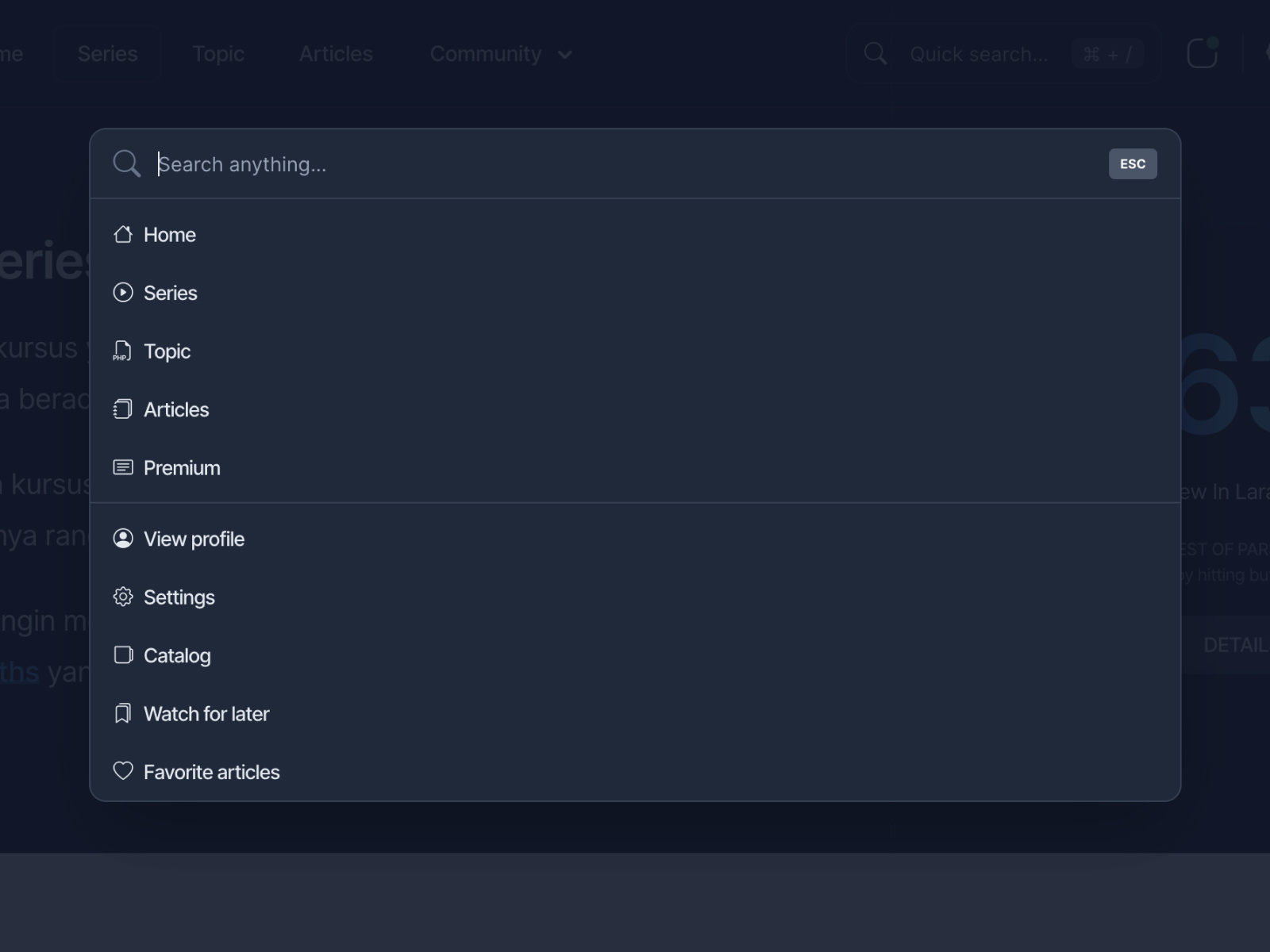 Parsinta Command Palette V2 by Irsyad A. Panjaitan on Dribbble
