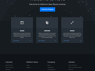 Bullhorn Open Source Landing Page by Alec Sibilia for Bullhorn on Dribbble
