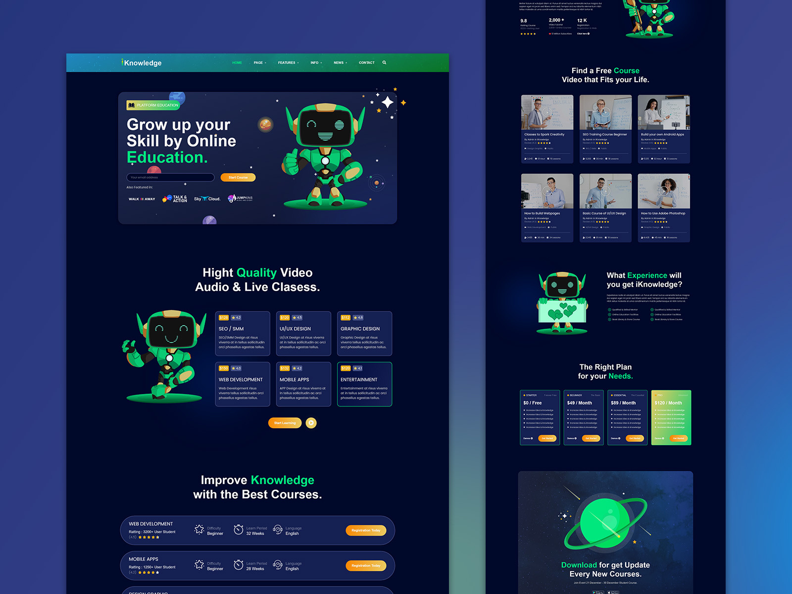 iKnowledge - Education Online & Learning Platform Elementor Temp by ...