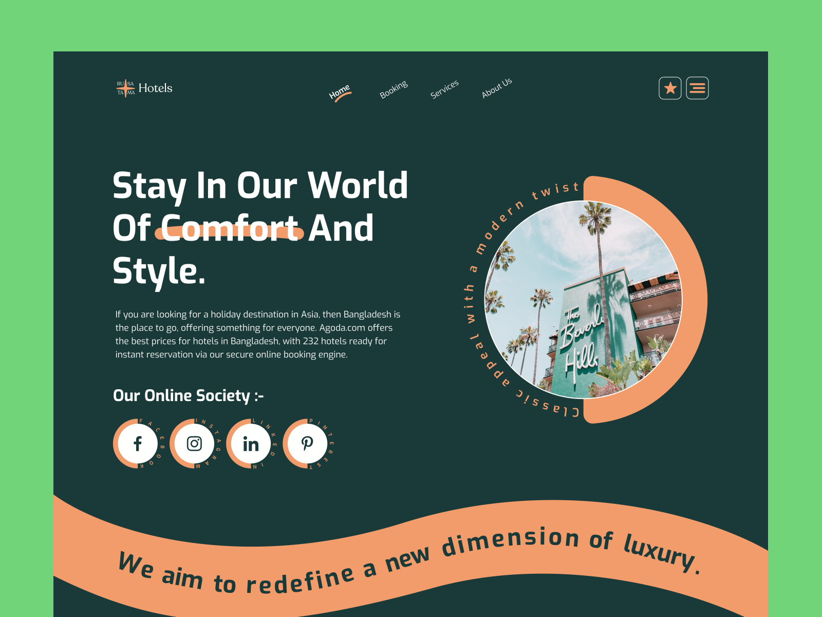 Hotel Booking Website - Hero Header by Md Sakib Mahamud on Dribbble