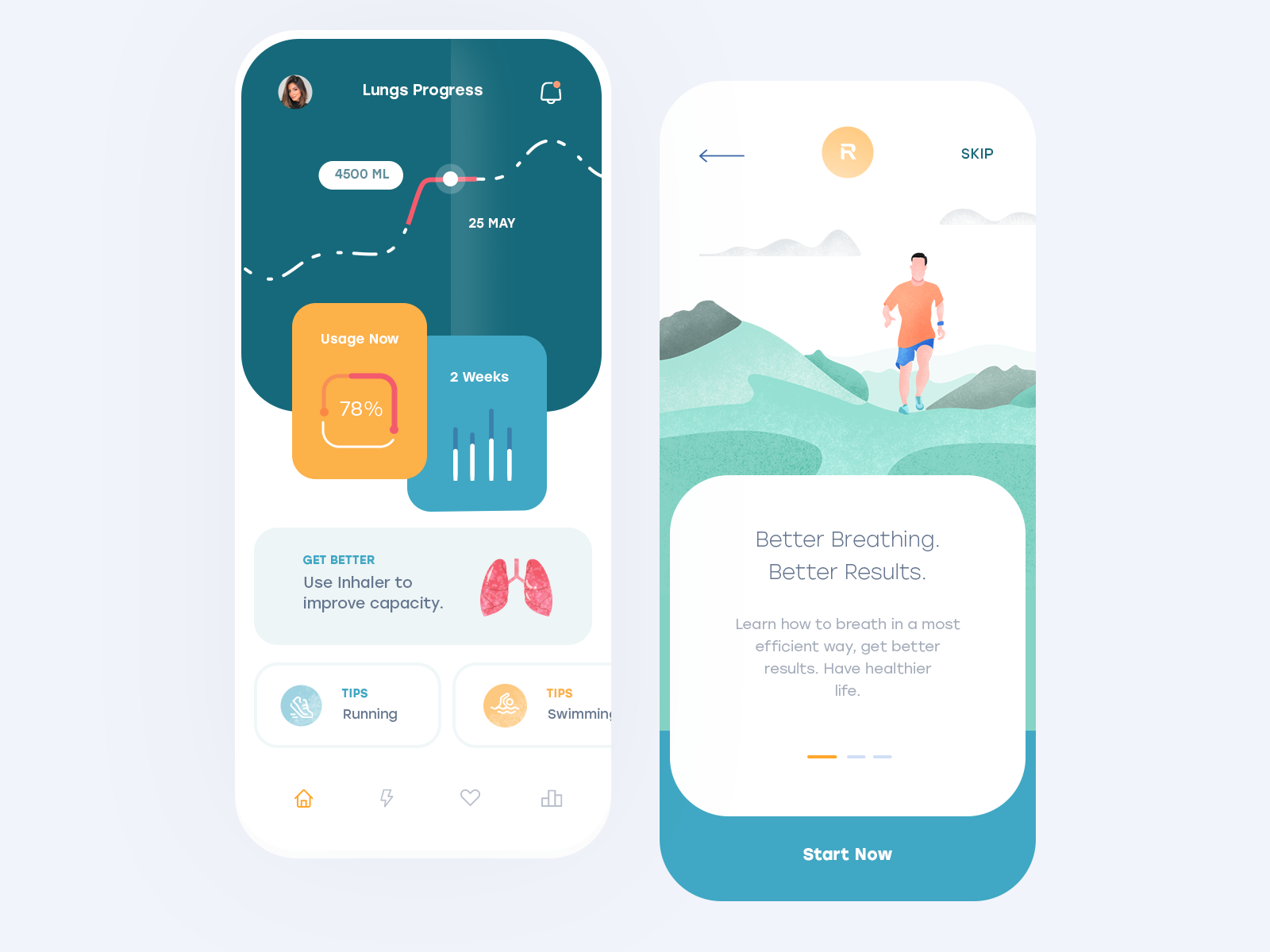 Lungs Health Mobile App By Szymon Dziukiewicz For Joyce On Dribbble