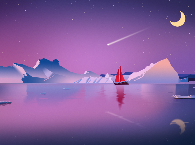 Tip the moonlight by Robert_jinzi on Dribbble