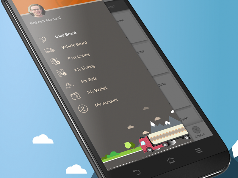 Menu Design for an Android App by Rakesh Mondal on Dribbble