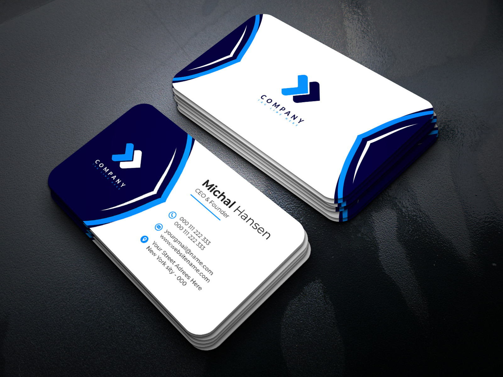 Creative business card psd template by Md Azad on Dribbble