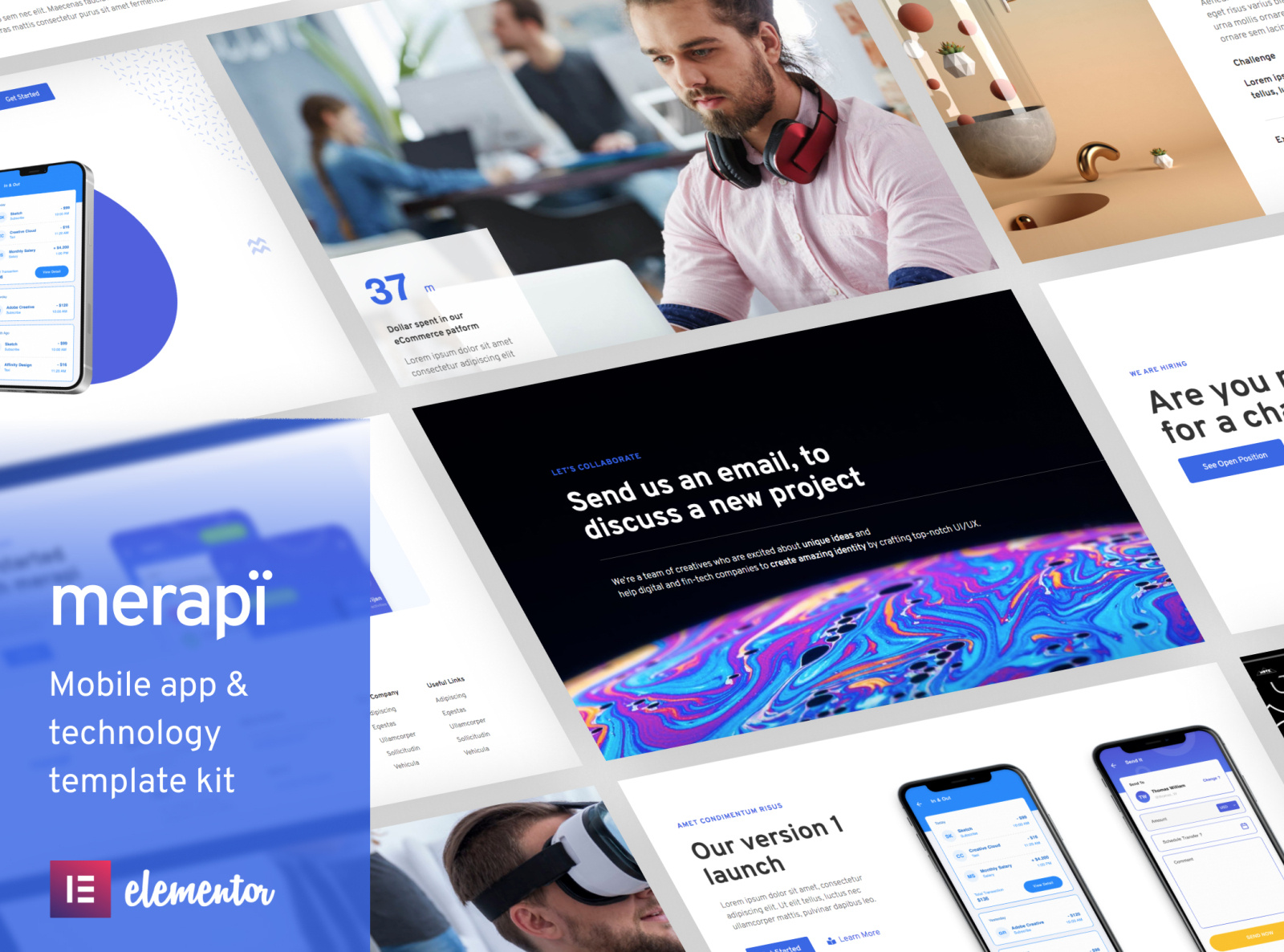 Mobile App & Technology Template Kit by Ardho Fortana on Dribbble
